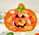 Easy Pumpkin Suncatcher Craft for Halloween - Fox Farm Home