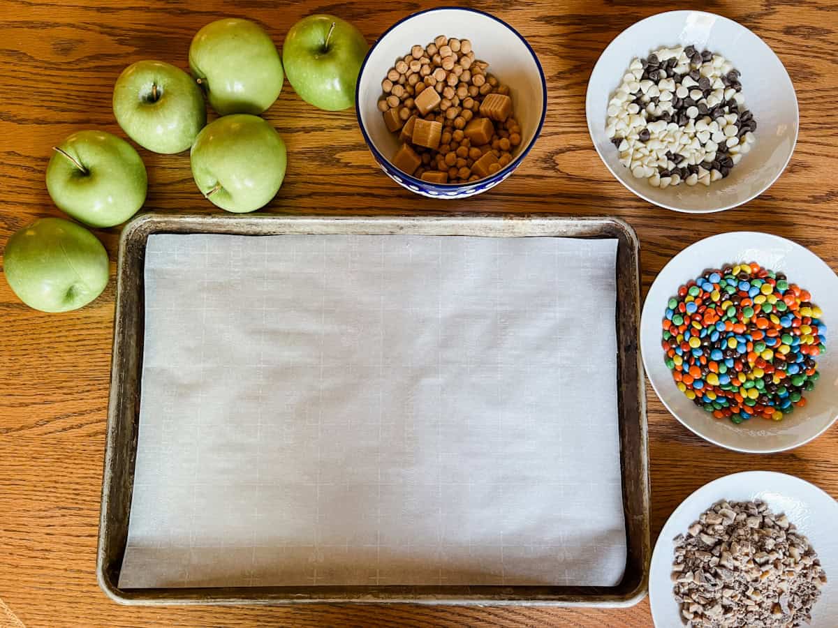 Sheet Pan Caramel Apples Recipe - Fox Farm Home