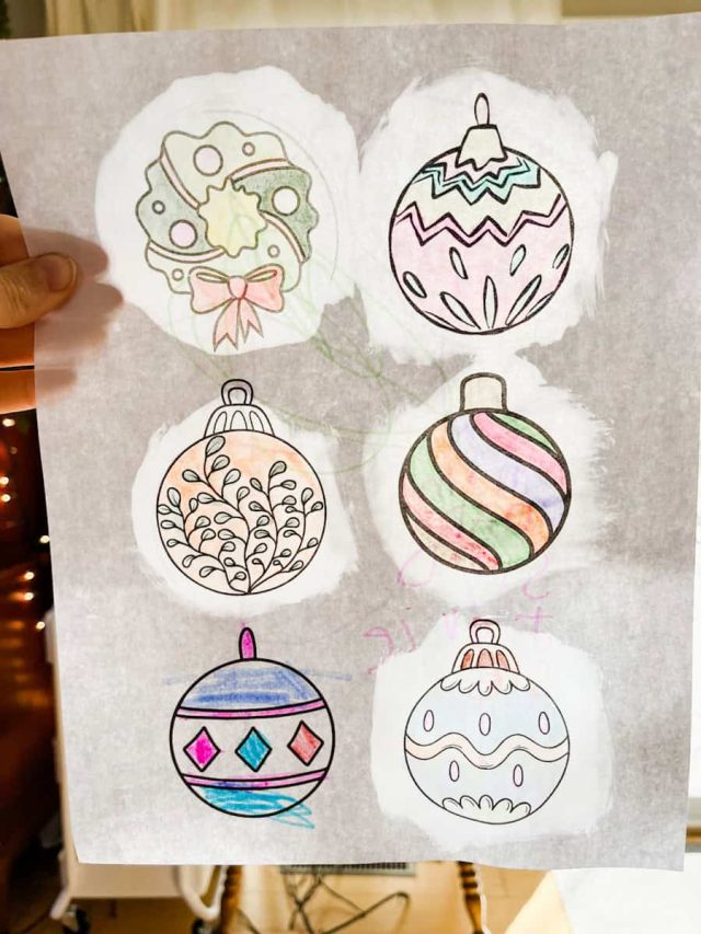 Christmas Ornament Suncatcher Craft - Fox Farm Home