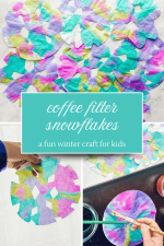 Coffee Filter Snowflakes- A Watercolor Snowflake Craft - Fox Farm Home