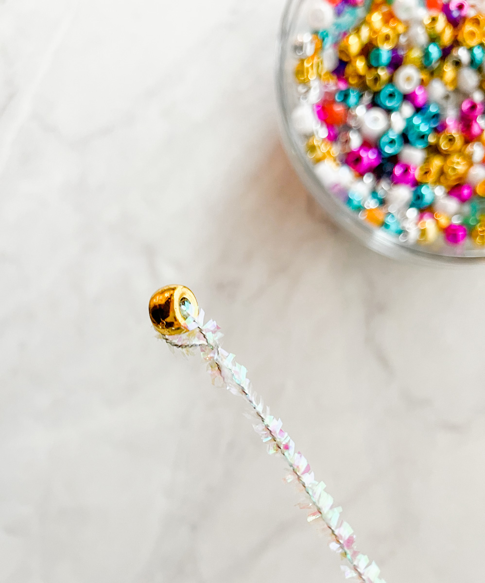 Easy Beaded Pipe Cleaner Icicle Ornaments - Fox Farm Home