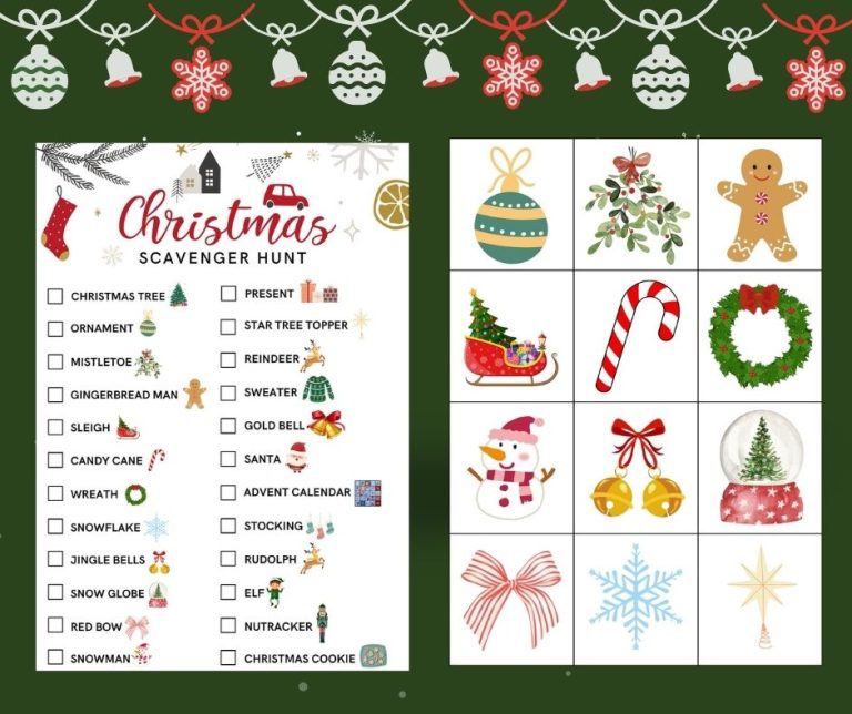 Free Printable Christmas Scavenger Hunt Activity - Fox Farm Home
