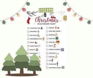 Free Printable Christmas Scavenger Hunt Activity - Fox Farm Home