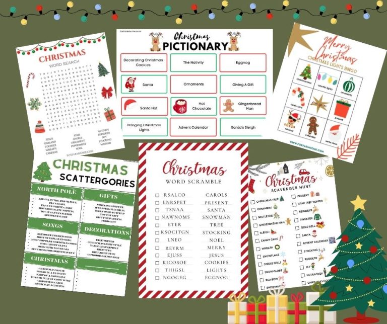 Free Printable Christmas Games For The Whole Family - Fox Farm Home