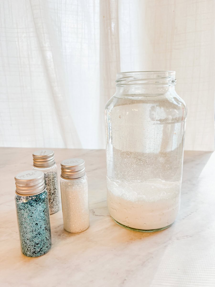 Snowstorm in a Jar Science Experiment for Winter - Fox Farm Home