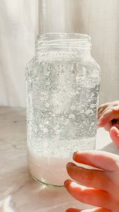 Snowstorm in a Jar Science Experiment for Winter - Fox Farm Home