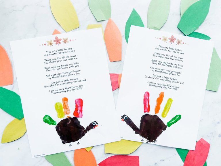 Turkey Handprint Poem | Free Printable Template - Fox Farm Home