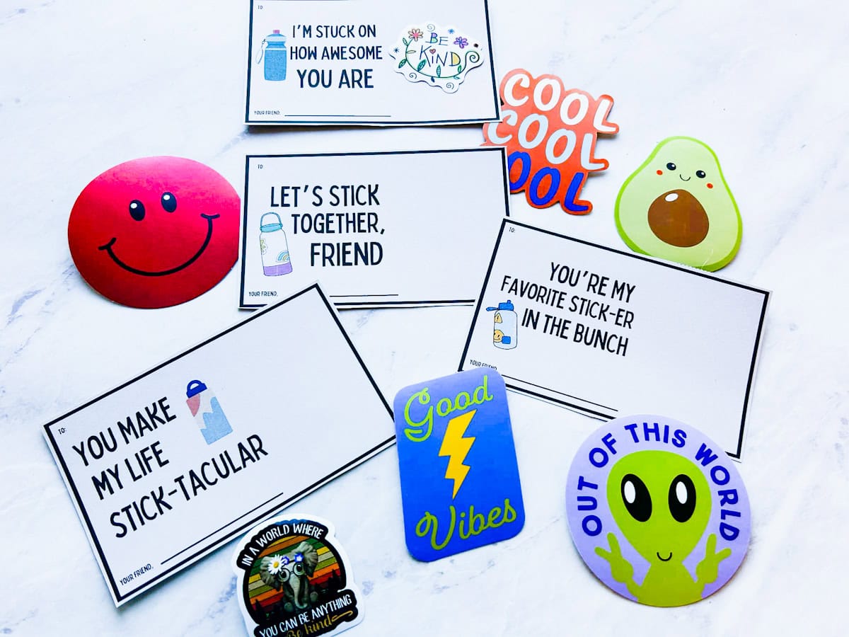 Free Printable Water Bottle Sticker Valentine's Cards - Fox Farm Home