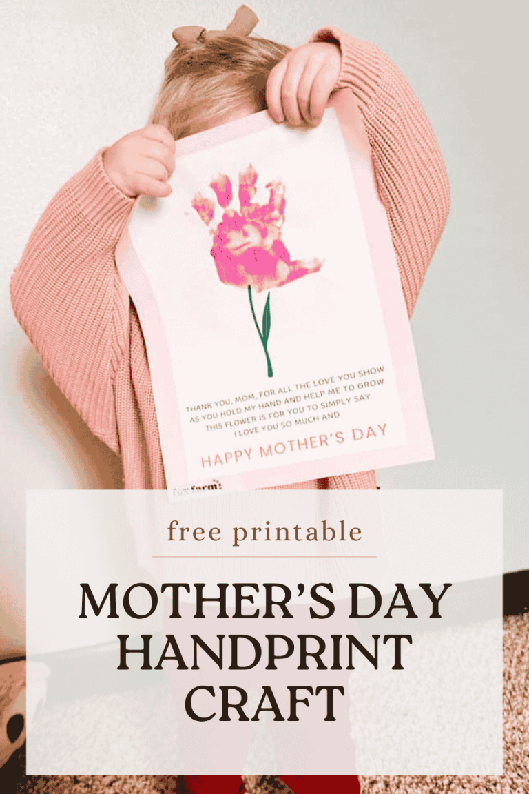 Mother's Day Handprint Poem- Free Printable Template - Fox Farm Home