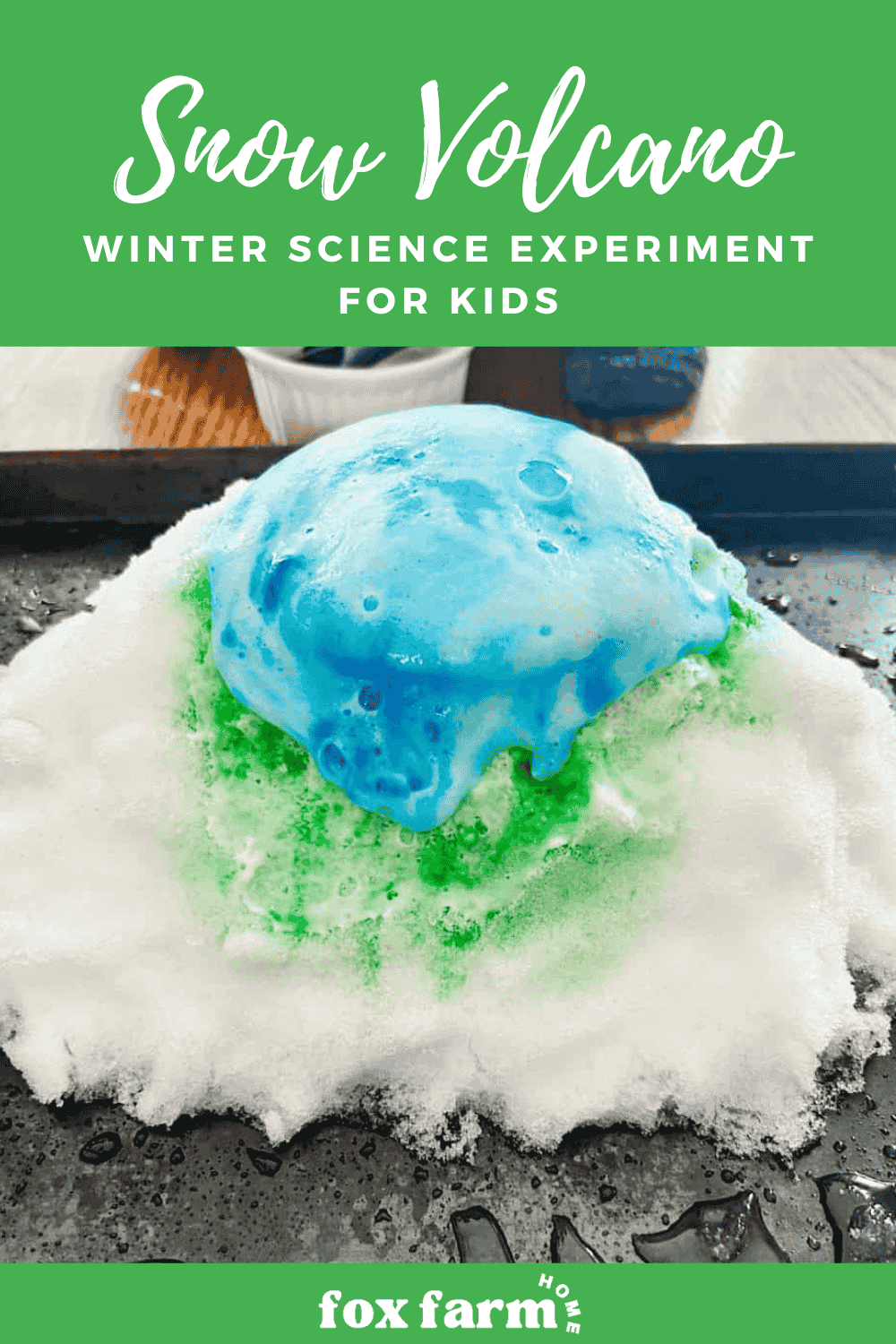How To Make A Snow Volcano- A Winter Science Experiment - Fox Farm Home