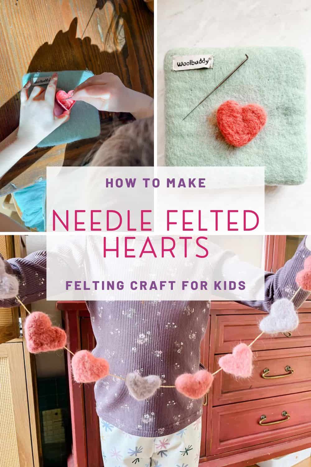How to Make Needle Felted Hearts - Fox Farm Home