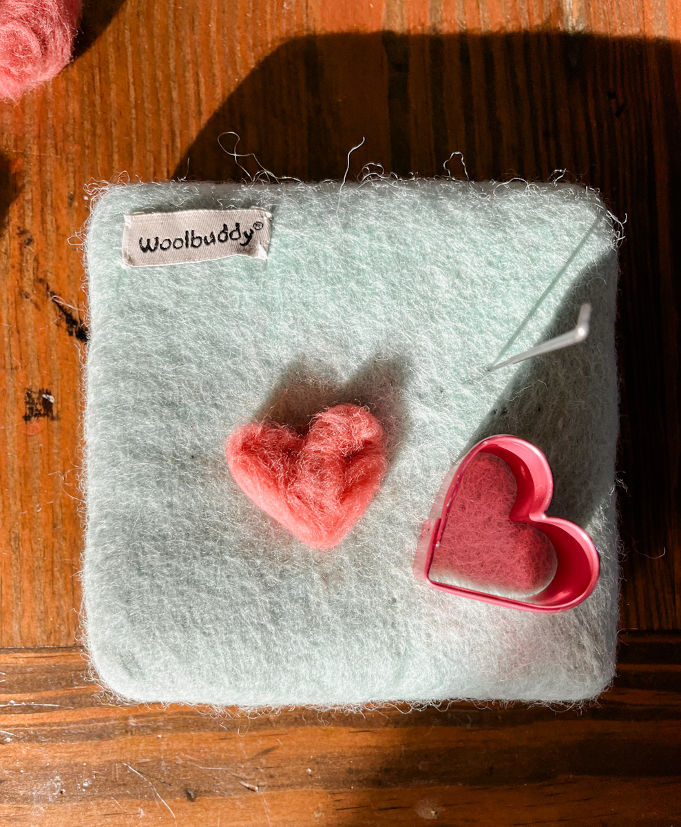 How to Make Needle Felted Hearts - Fox Farm Home