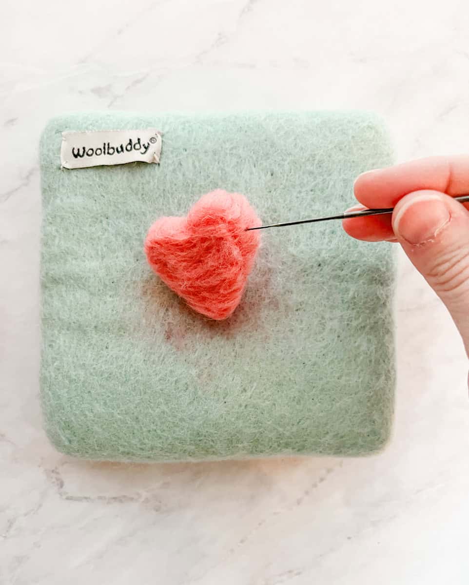 How to Make Needle Felted Hearts - Fox Farm Home