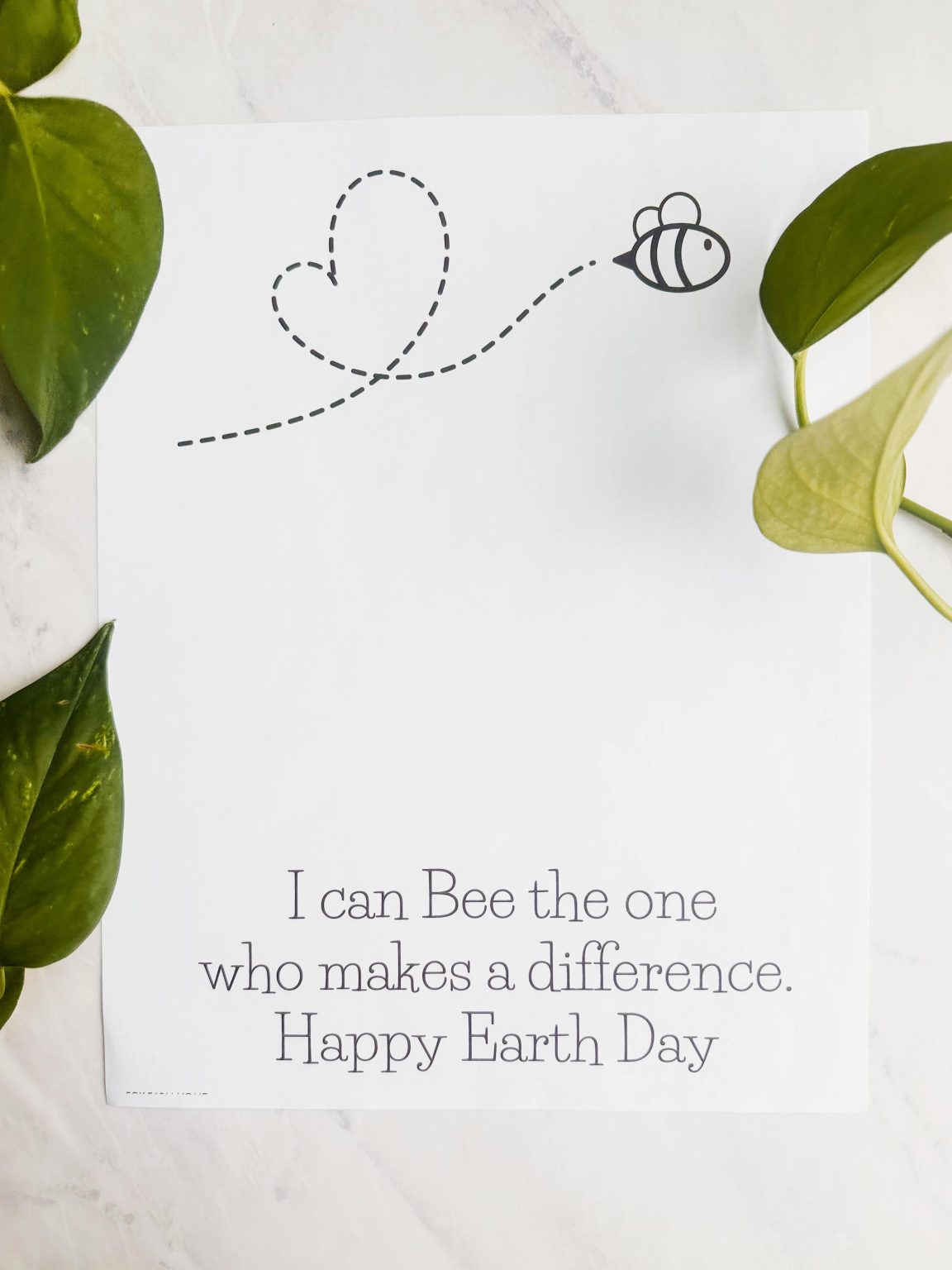 Bee Footprint Art- Earth Day Craft For Toddlers - Fox Farm Home