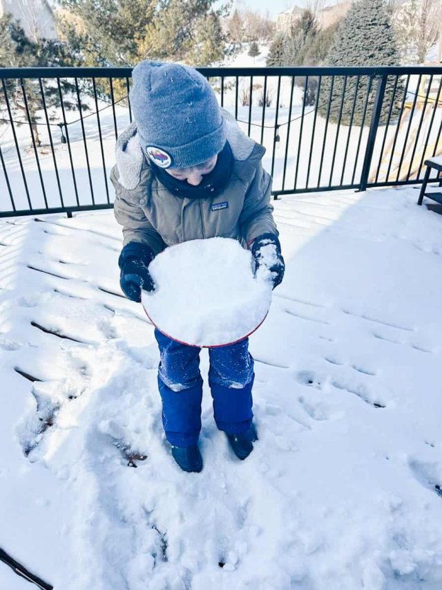 How To Make A Snow Volcano- A Winter Science Experiment - Fox Farm Home