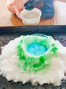 How To Make A Snow Volcano- A Winter Science Experiment - Fox Farm Home