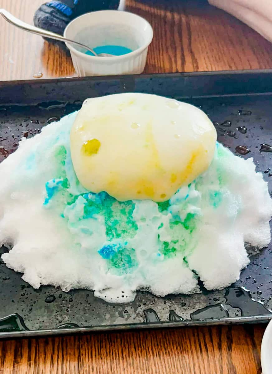 How To Make A Snow Volcano- A Winter Science Experiment - Fox Farm Home