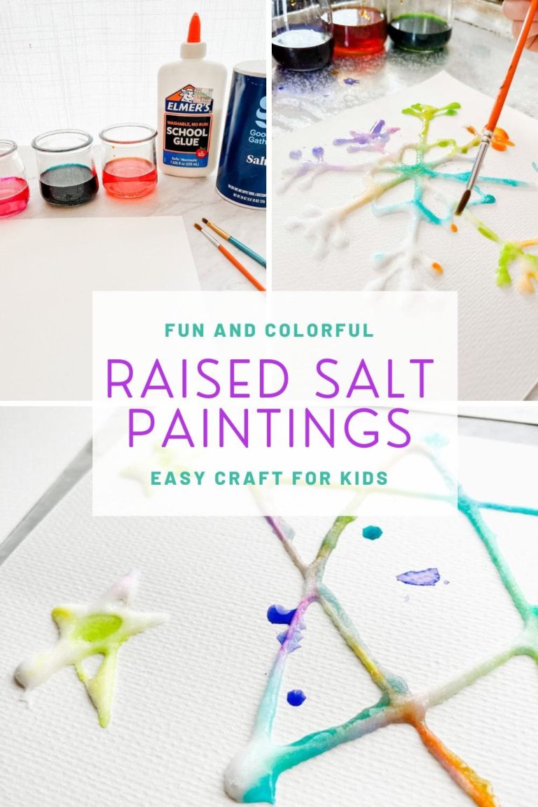 Raised Salt Painting Craft for Kids - Fox Farm Home