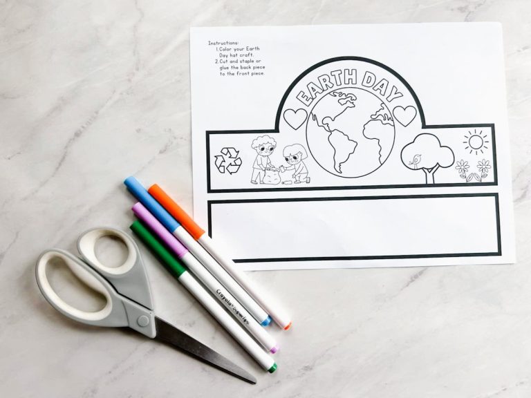 Free Printable Earth Day Hat For Kids - Fox Farm Home