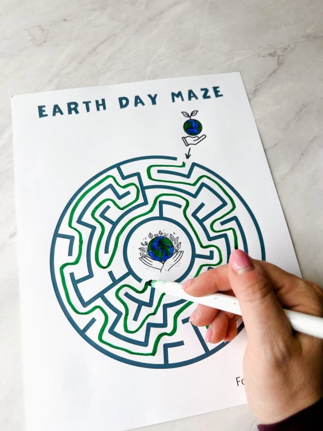 Earth Day Maze | Free Printable Activity For Kids - Fox Farm Home