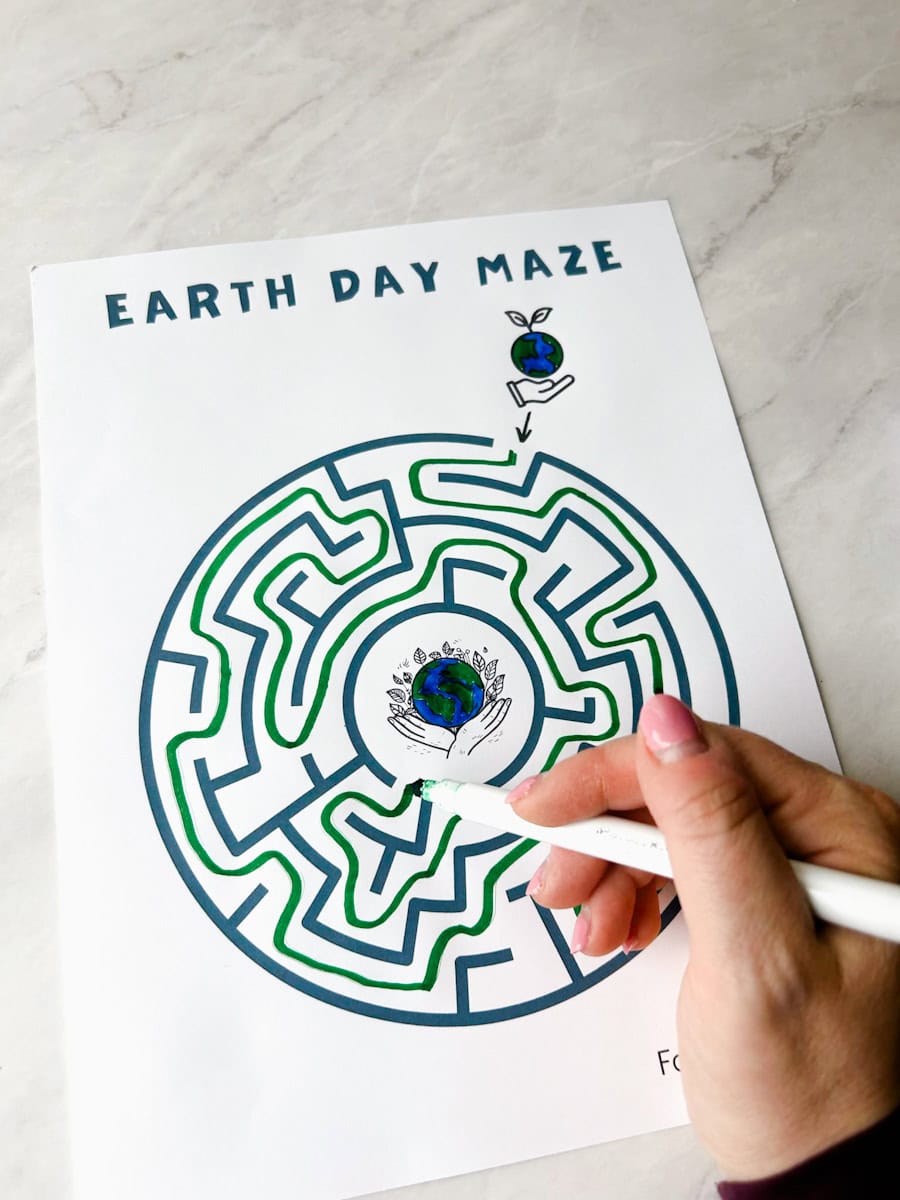 Earth Day Maze | Free Printable Activity For Kids - Fox Farm Home