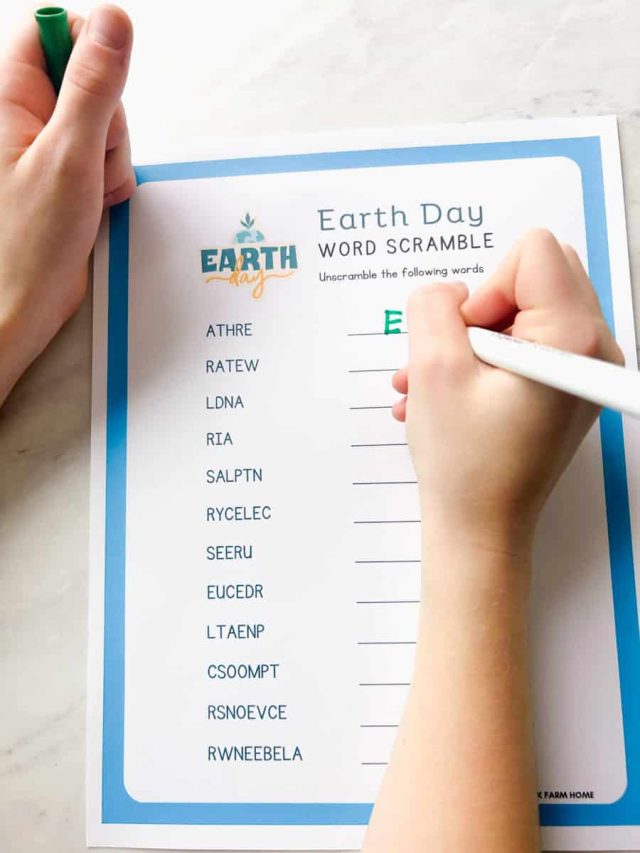 Earth Day Word Scramble | Fun Earth Day Activity - Fox Farm Home