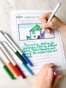 Free Printable Earth Day Writing Activity For Kids - Fox Farm Home