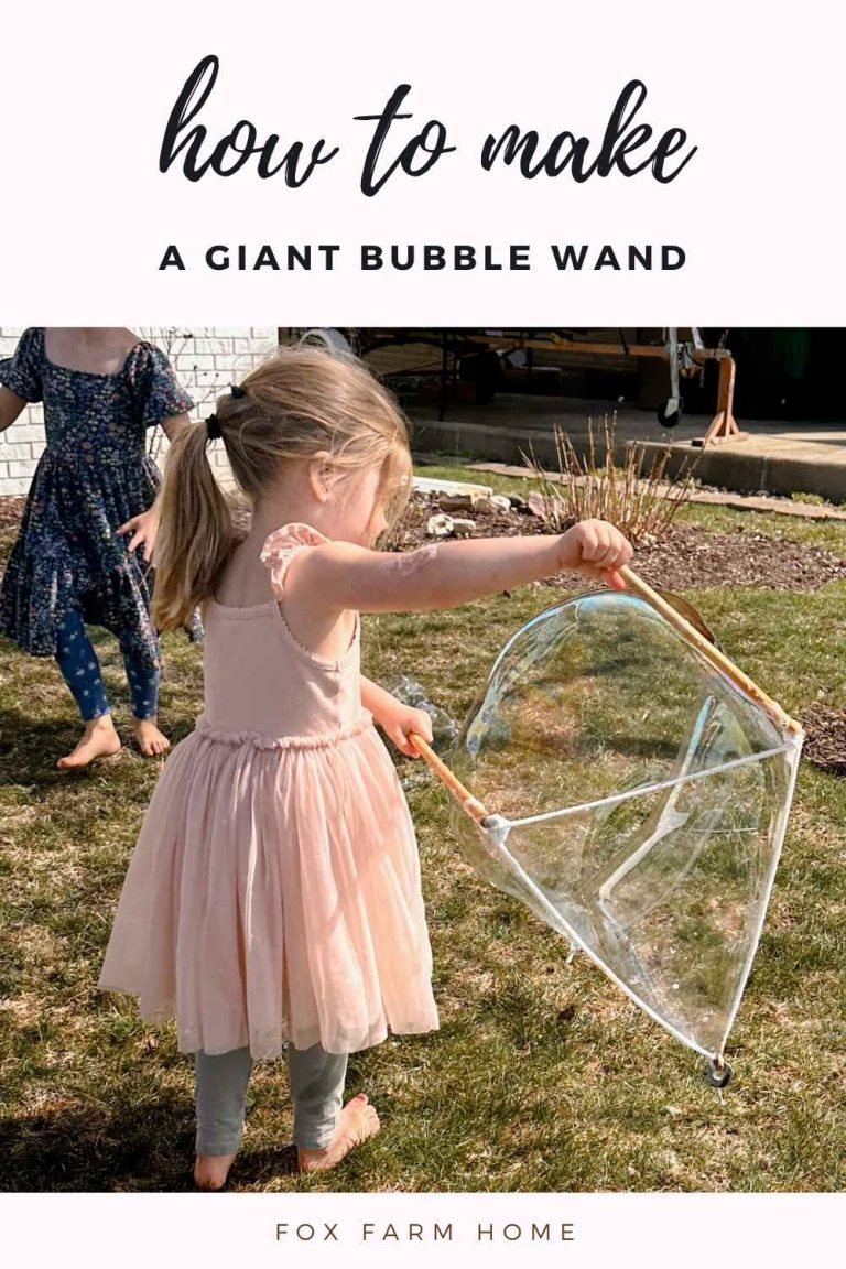 How To Make A Giant Bubble Wand - Fox Farm Home