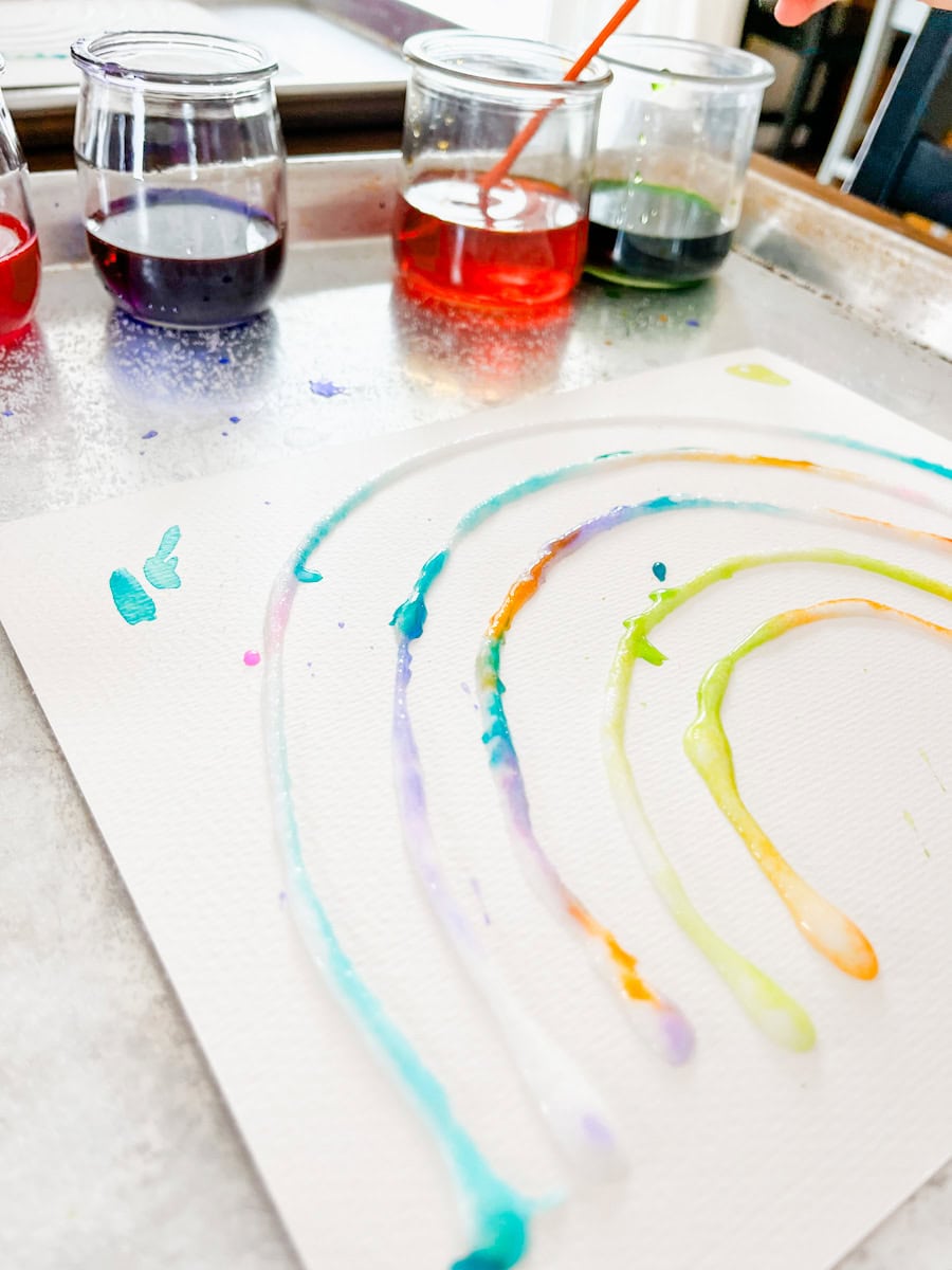 Raised Salt Painting Craft for Kids - Fox Farm Home