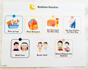 Bedtime Routine Chart- Free Printable Visual Schedule - Fox Farm Home