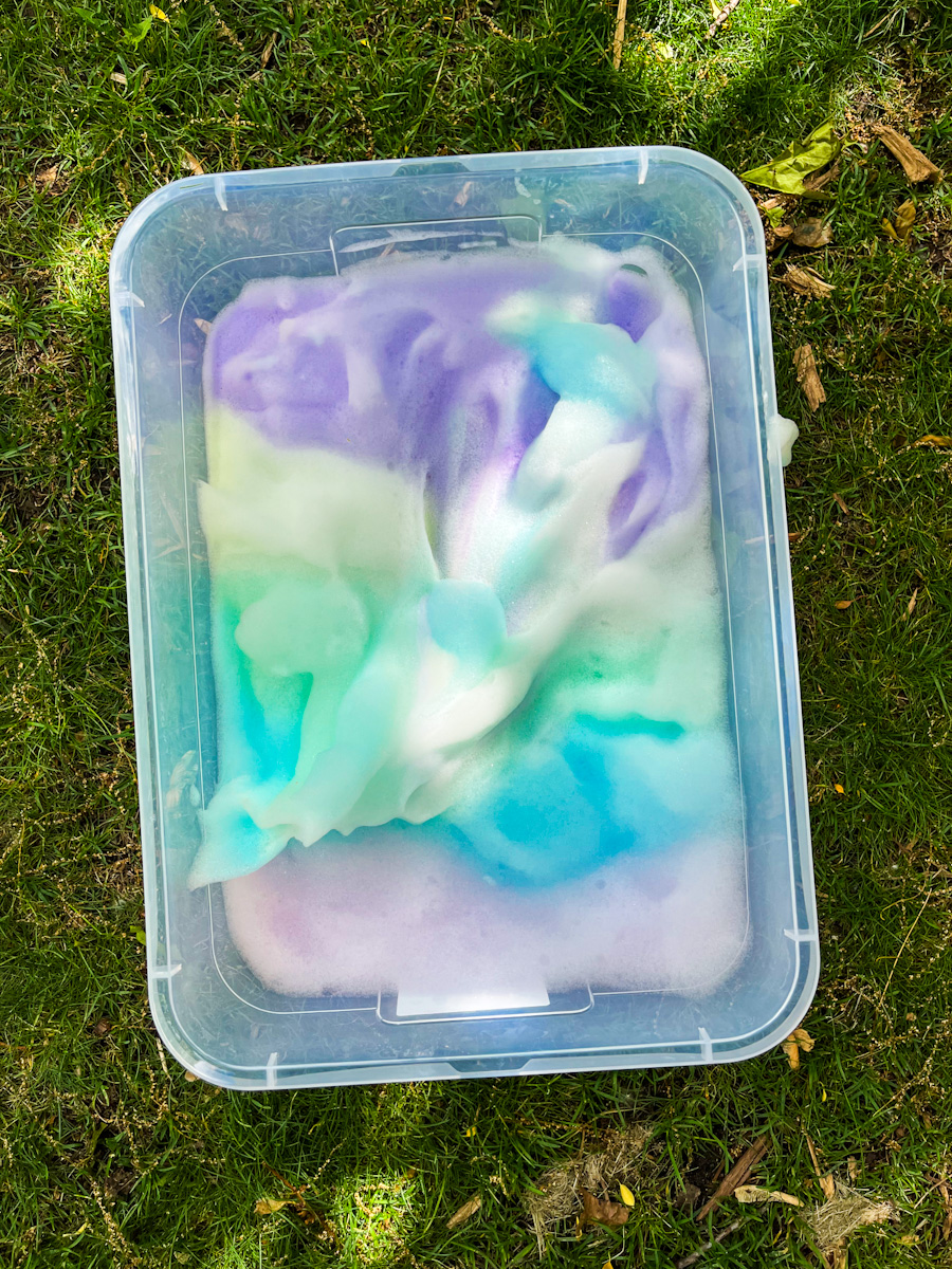 Colorful Bubble Foam - Fun Sensory Play Activity - Fox Farm Home