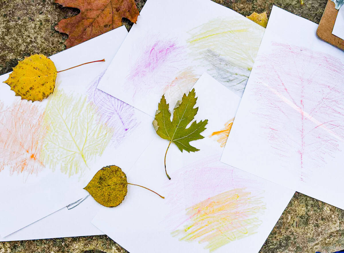 How To Make Leaf Rubbing Art With Crayons - Fox Farm Home