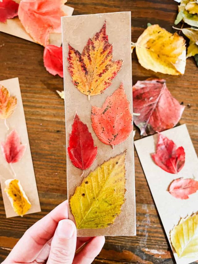 DIY Fall Leaf Bookmarks - Fox Farm Home