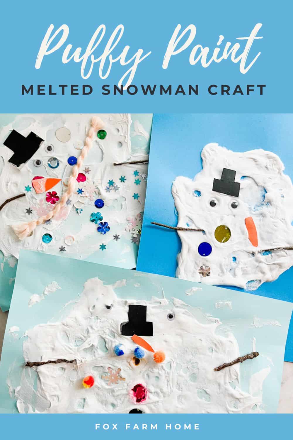 Melted Snowman Craft for Preschoolers - Fox Farm Home