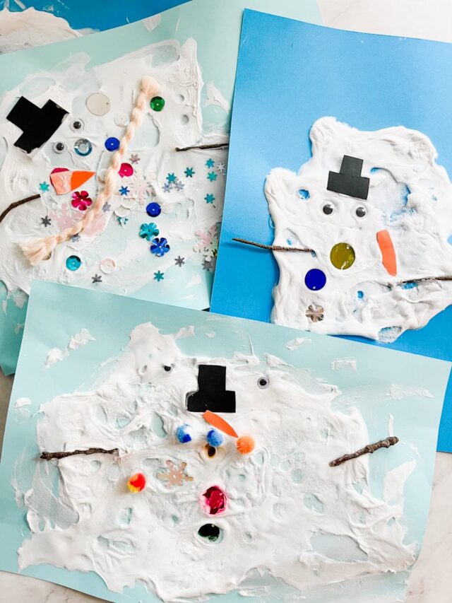 Melted Snowman Craft for Preschoolers - Fox Farm Home
