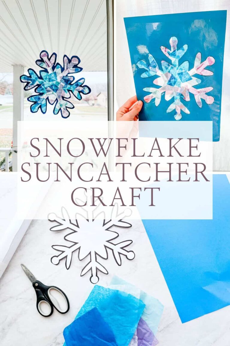 Snowflake Suncatcher Craft For Winter - Fox Farm Home