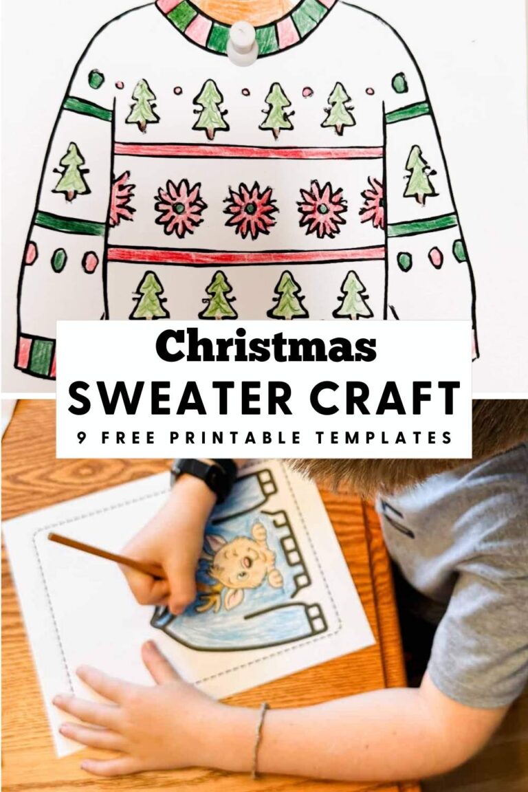 Free Printable Christmas Sweater Craft For Kids - Fox Farm Home