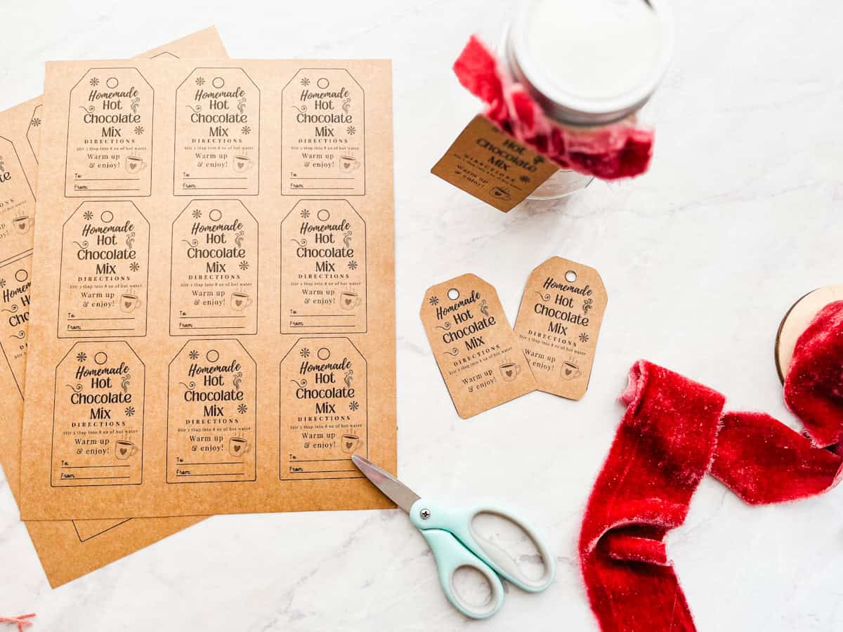 Free Printable Hot Chocolate Gift Tags - Fox Farm Home
