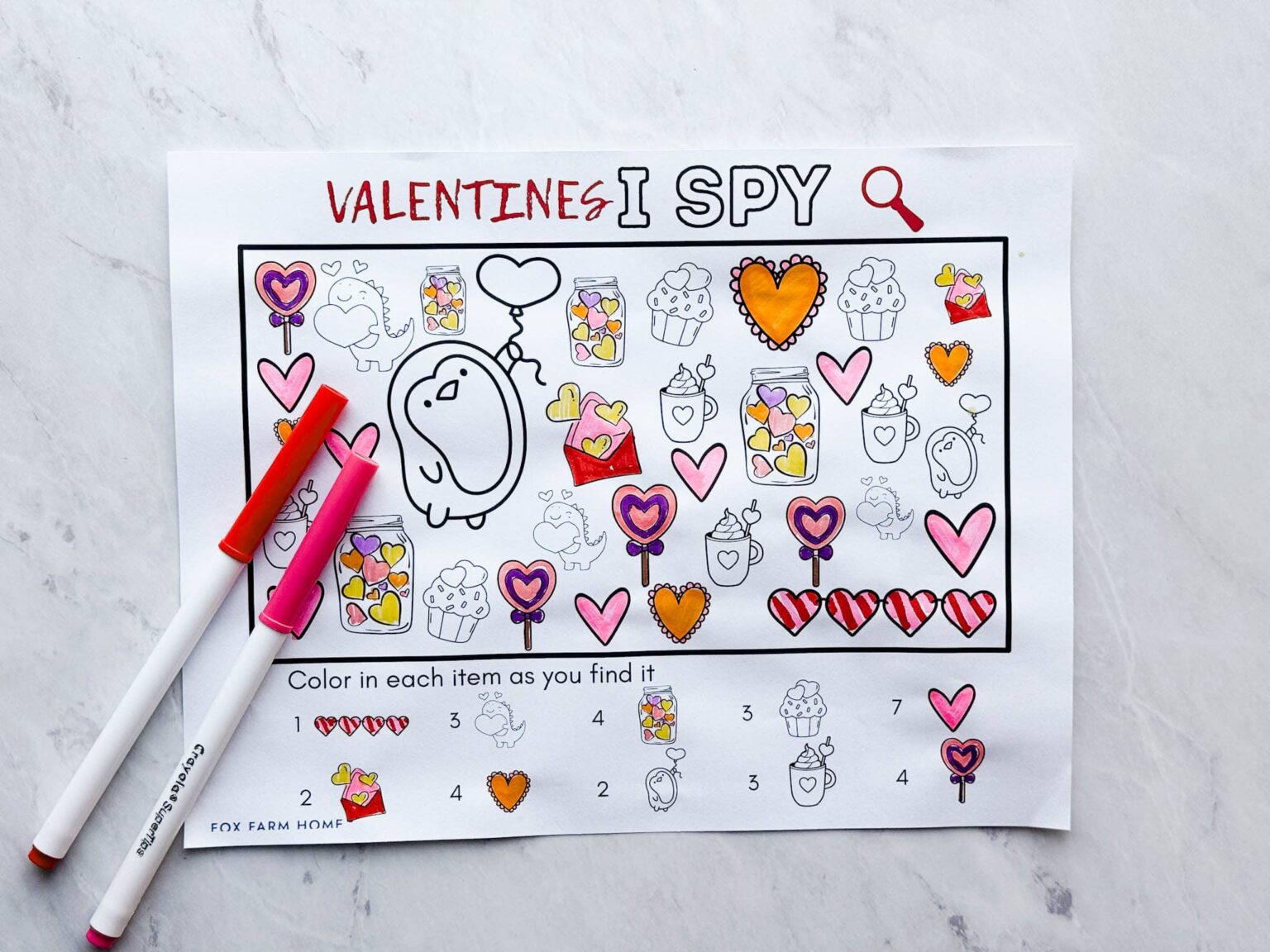 Valentine's Day I Spy | Free Printable Activity - Fox Farm Home
