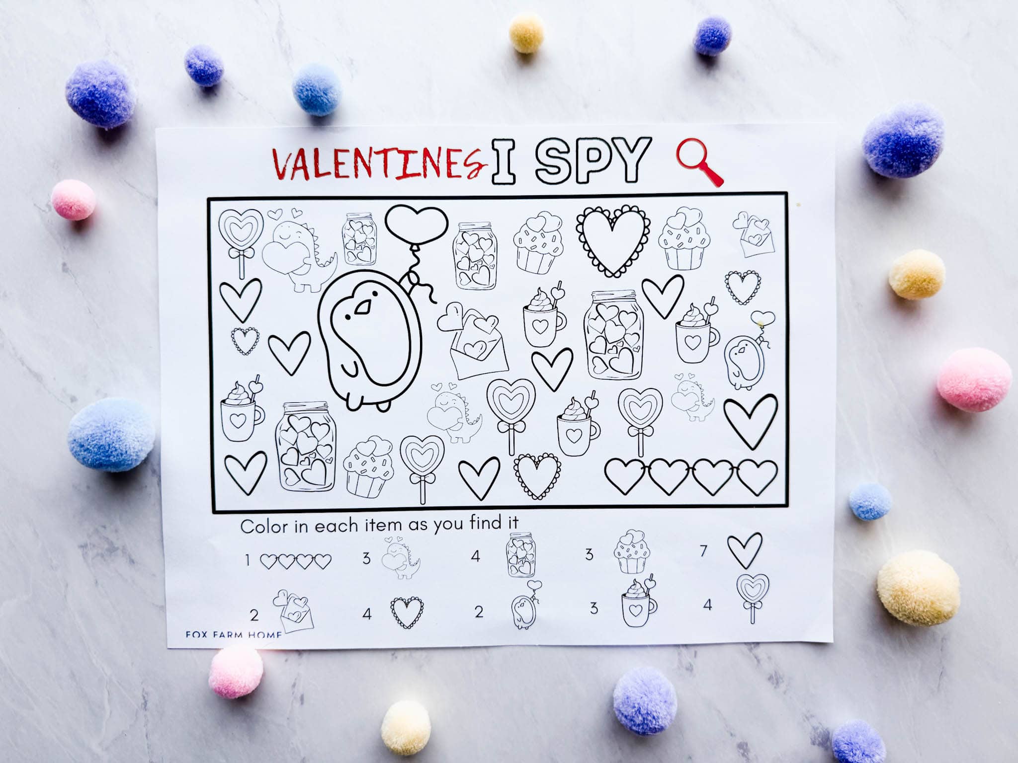 Valentine's Day I Spy | Free Printable Activity - Fox Farm Home