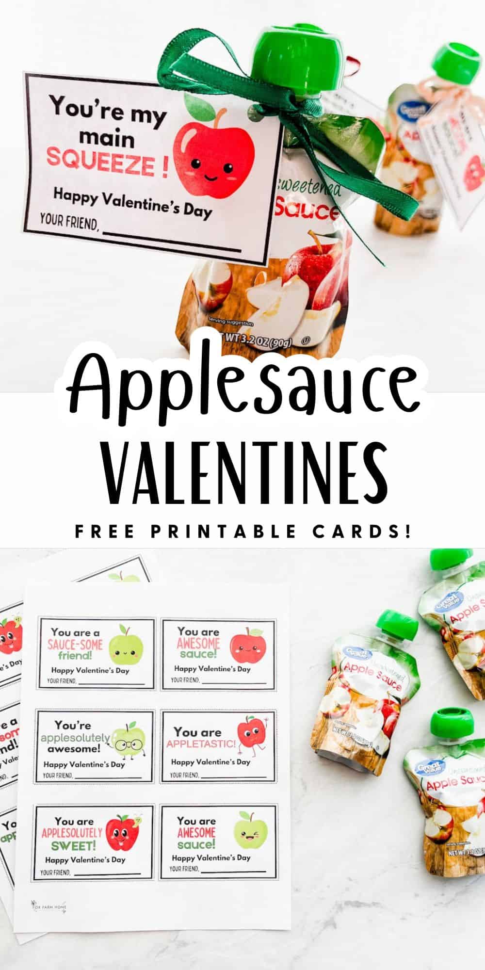 Applesauce Pouch Valentines for Toddlers (Free Printable) - Fox Farm Home
