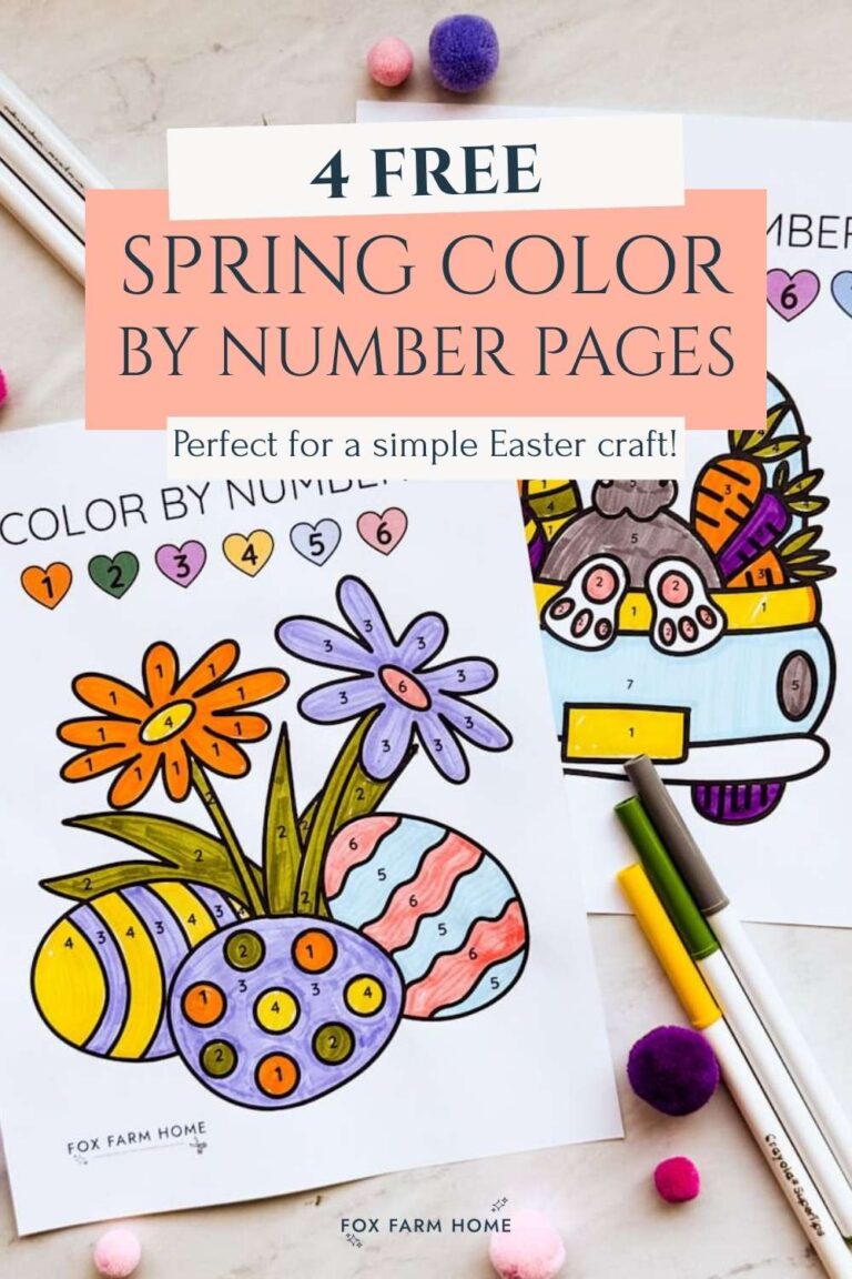 Free Easter Color by Number Printables for Kids - Fox Farm Home