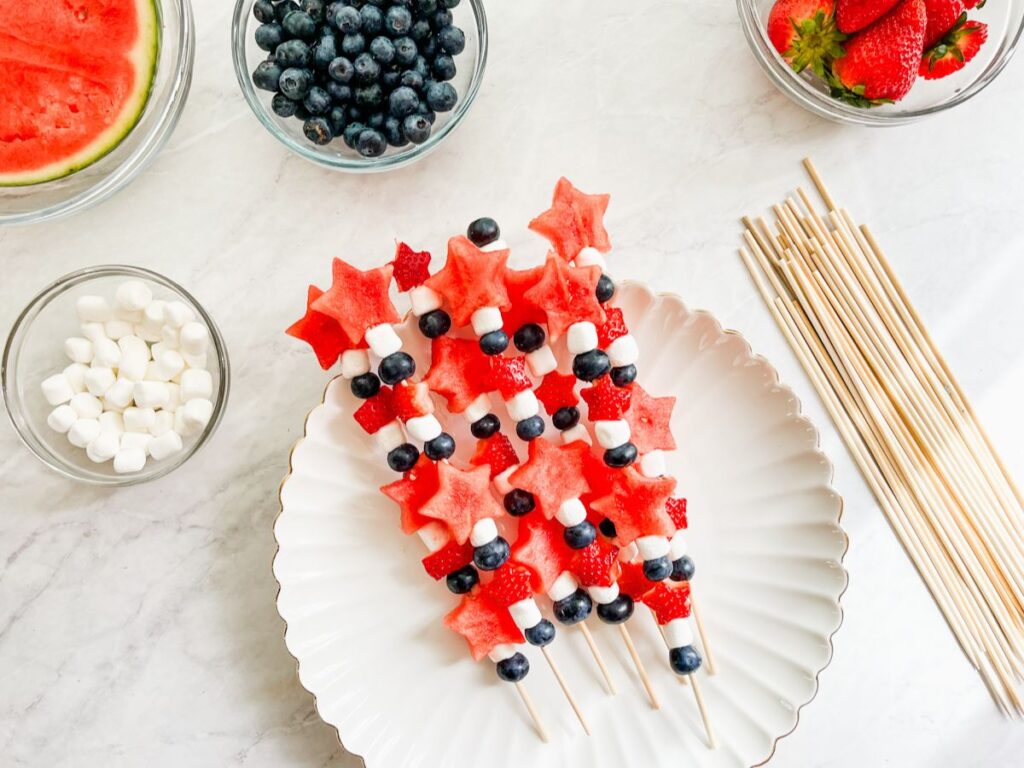 4th of July Fruit Kabobs - Fox Farm Home