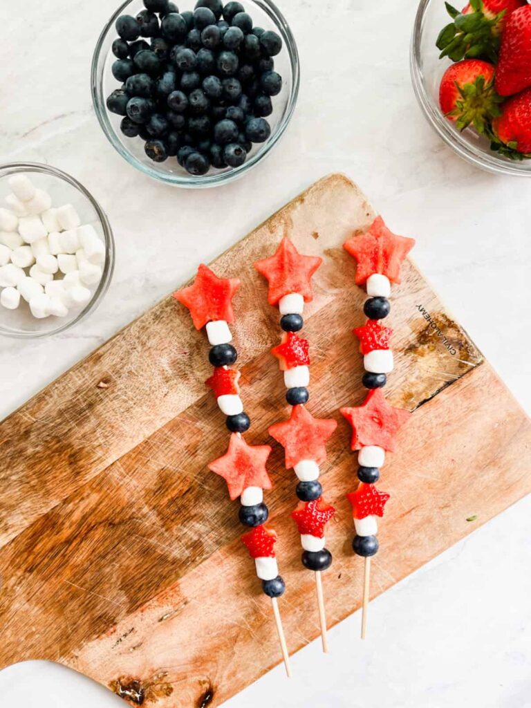 4th of July Fruit Kabobs - Fox Farm Home